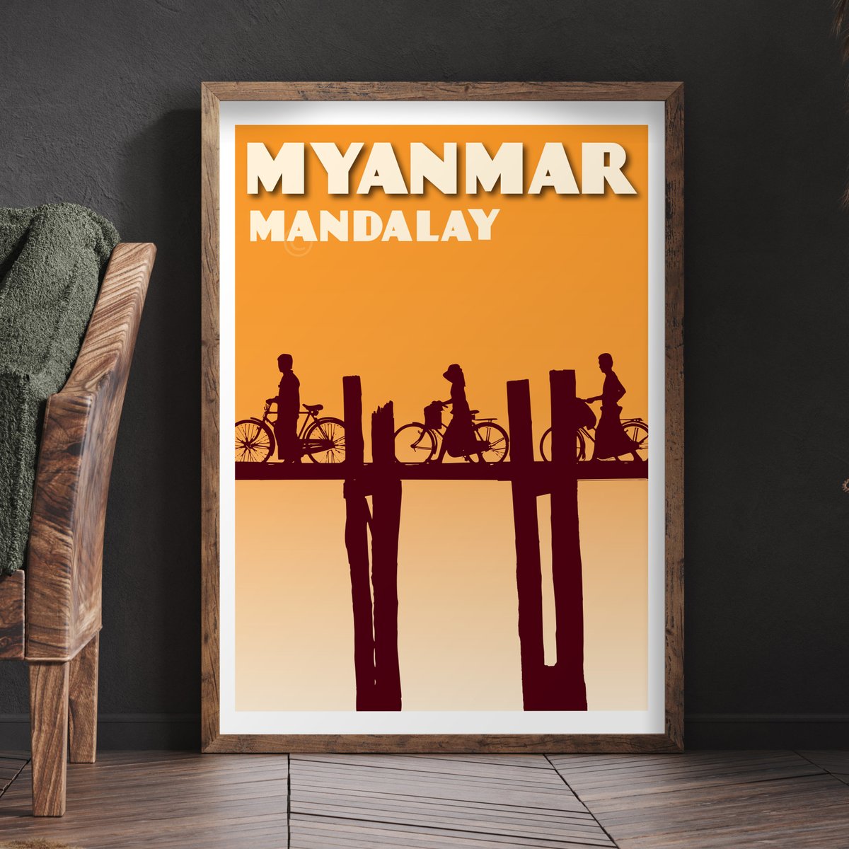 Vintage Souvenirs Myanmar - Posters, Maps & Magnets | Vintage Poster