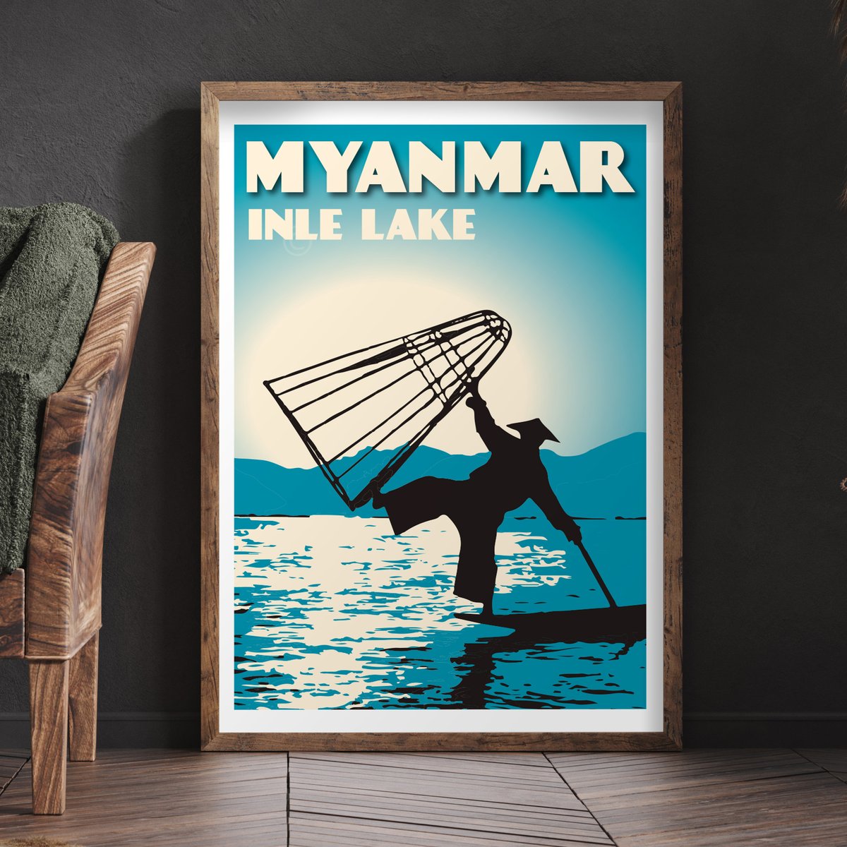 Vintage Souvenirs Myanmar - Posters, Maps & Magnets | Vintage Poster