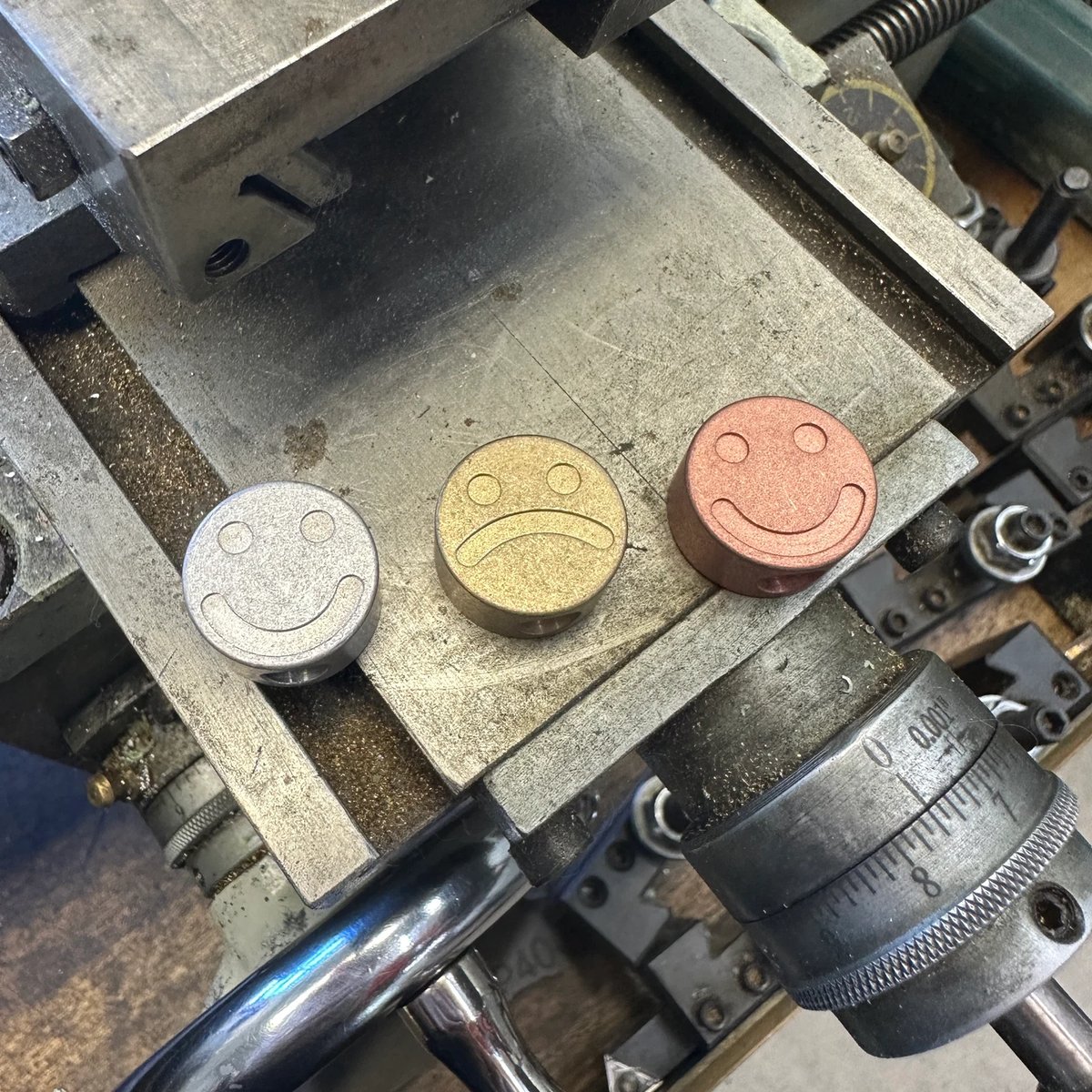 Happy/Sad Face Bead | Dawson Machine Craft