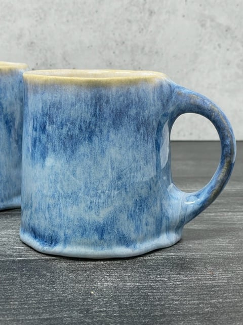 Blue Swirl with Pools | Stacey Schultz Pottery