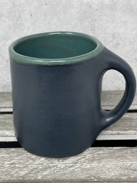 Charcoal with Green Interior | Stacey Schultz Pottery