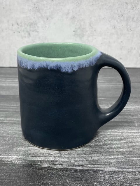 Charcoal with Light Green Interior | Stacey Schultz Pottery