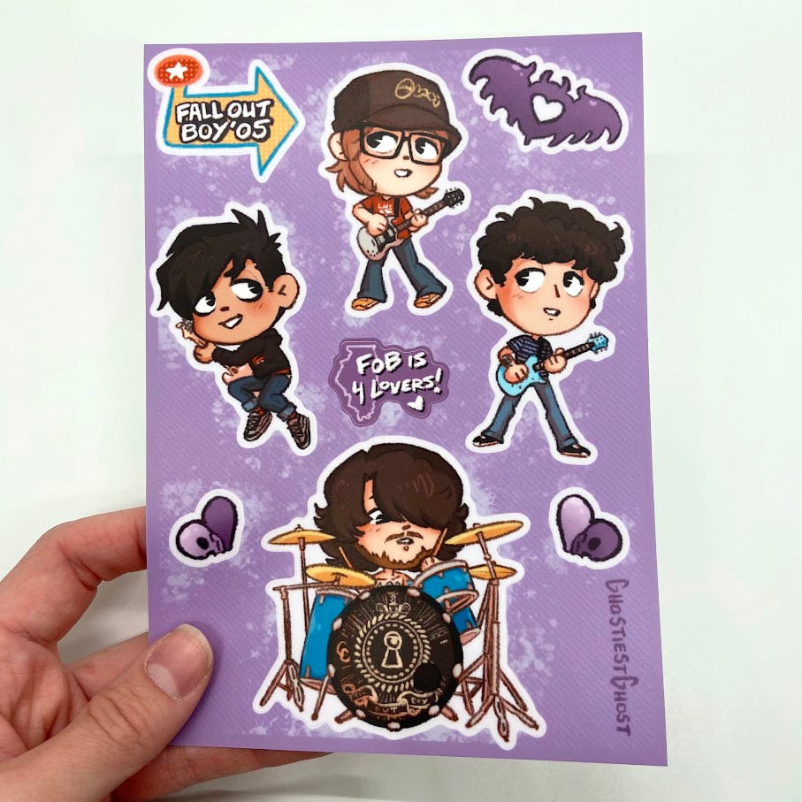 Fall Out Boy Warped '05 5x7 Sticker Sheet | GhostiestGhost