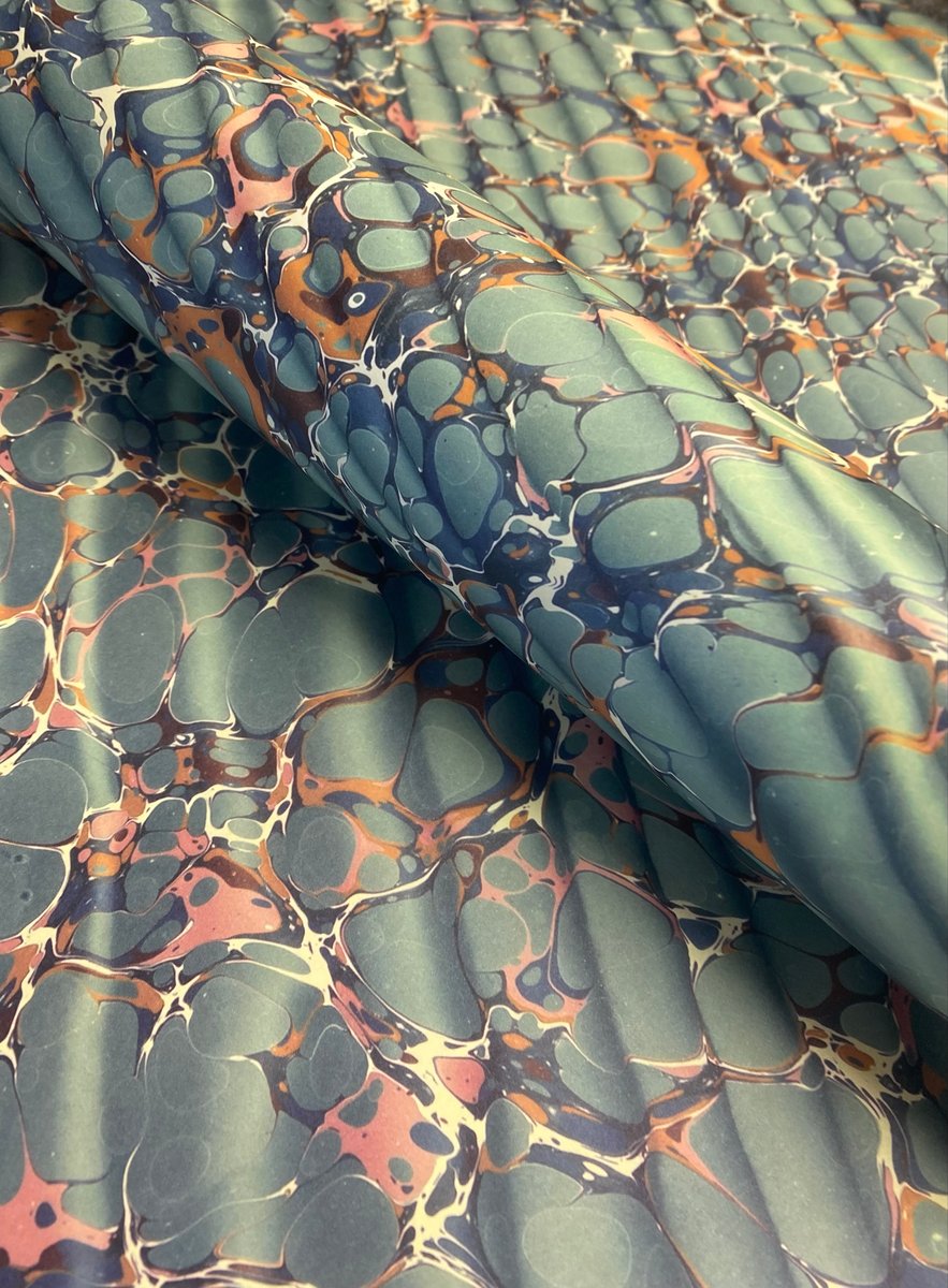 *NEW* PRINTED Marbled Paper - 'Archive Ripple' | Jemma Lewis Marbling ...