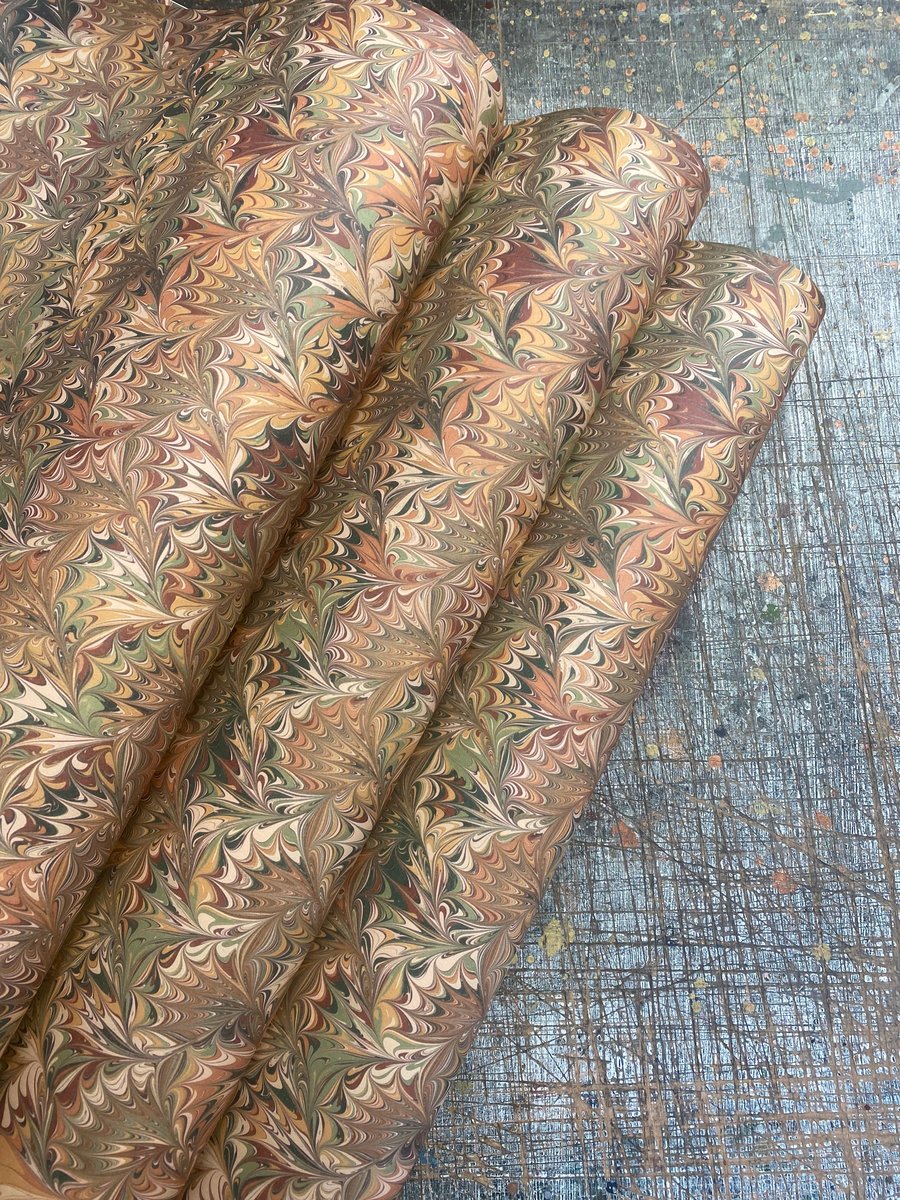 *NEW* PRINTED Marbled Paper - 'Autumn Bouquet' | Jemma Lewis Marbling ...