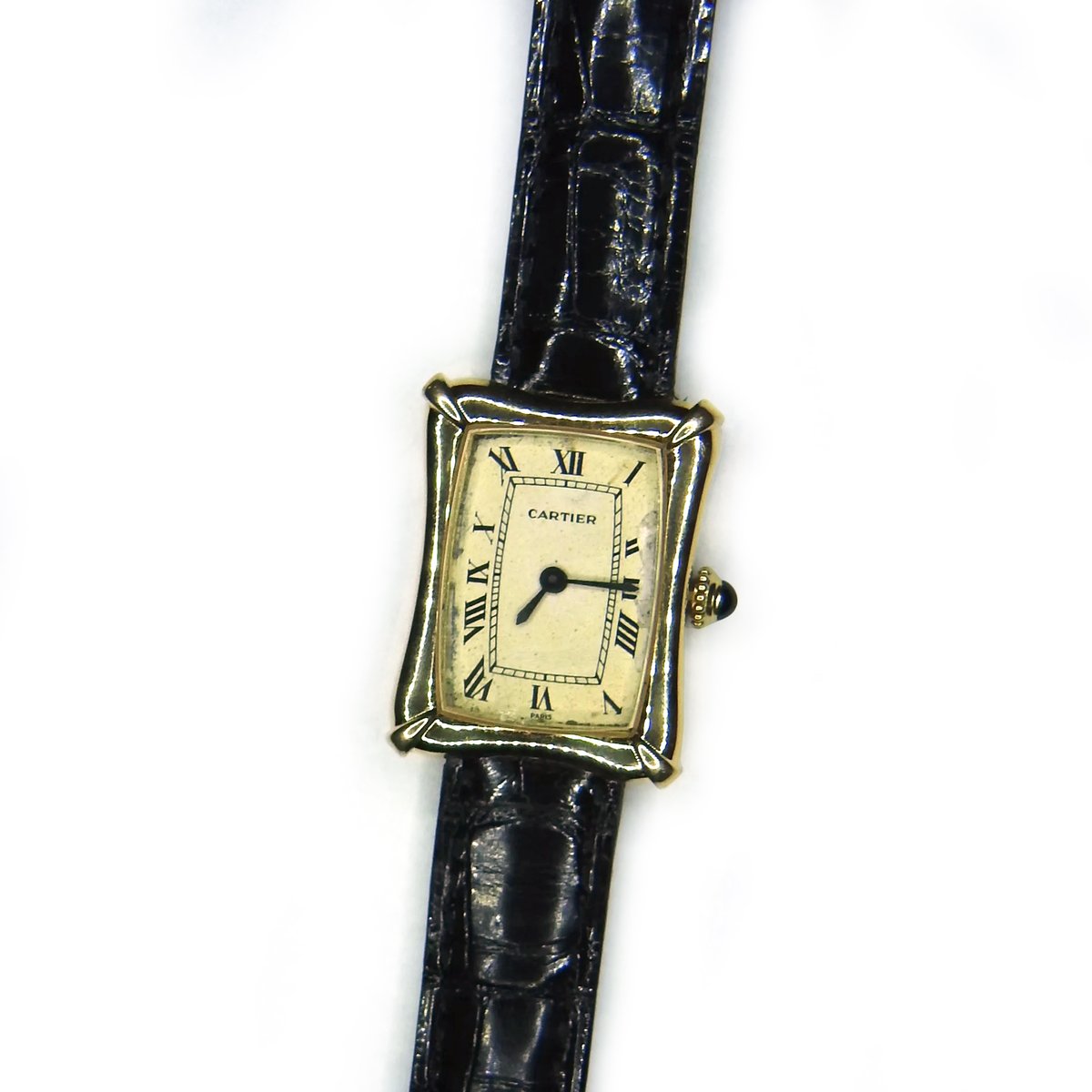 Cartier Yellow Gold Tank Bamboo Coussin Watch | Caliber1000
