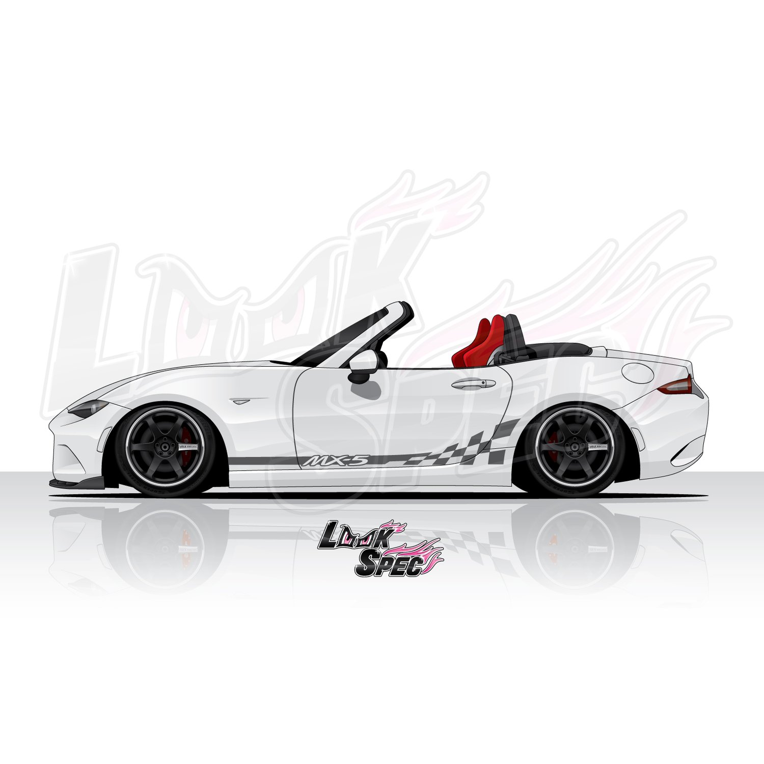 MX-5/Miata Door Graphic Style 1 (NA, NB, NC, ND) | look-spec