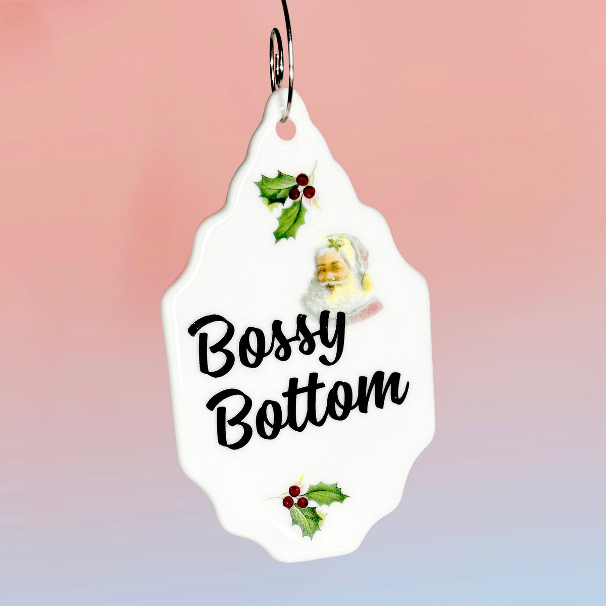XxxMas Tree Ornaments - Bossy Bottom Santa | Pansy Ass Ceramics