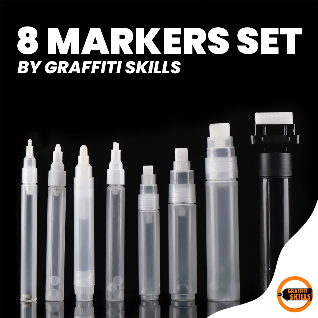 8 Markers Set by Graffiti Skills | graffiti.skills