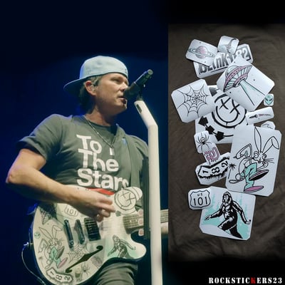 Tom Morello guitar stickers Sendero Luminoso Mau Mau uprising Fender ...