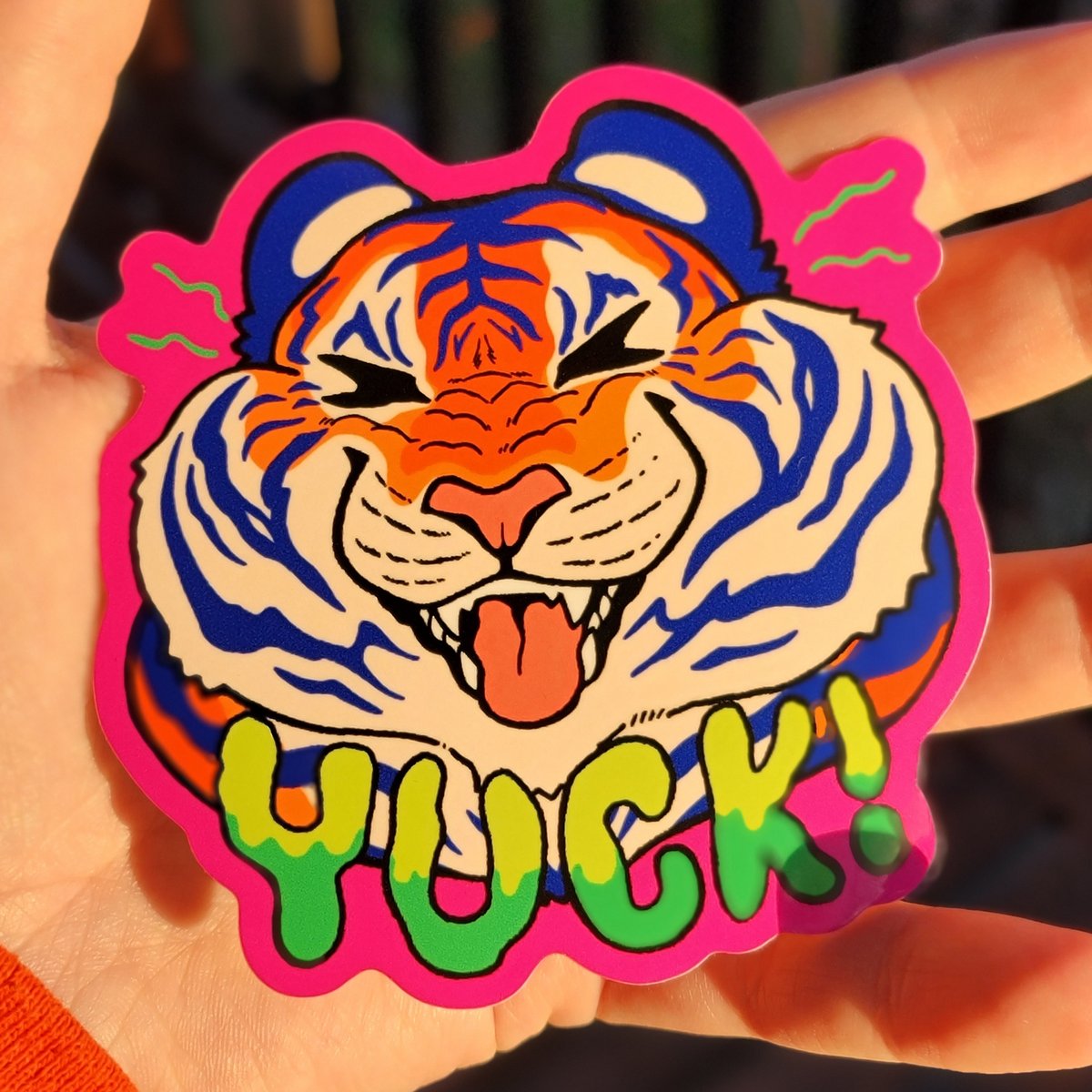 YUCK! Tiger Sticker | Bleucan