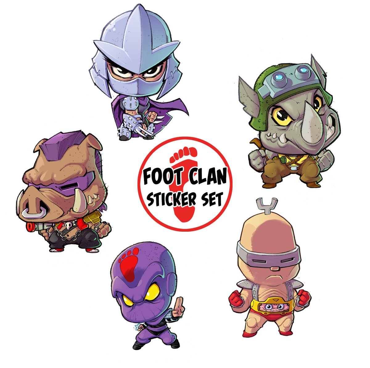 Chibi Foot Clan sticker set | The Red J Art Store