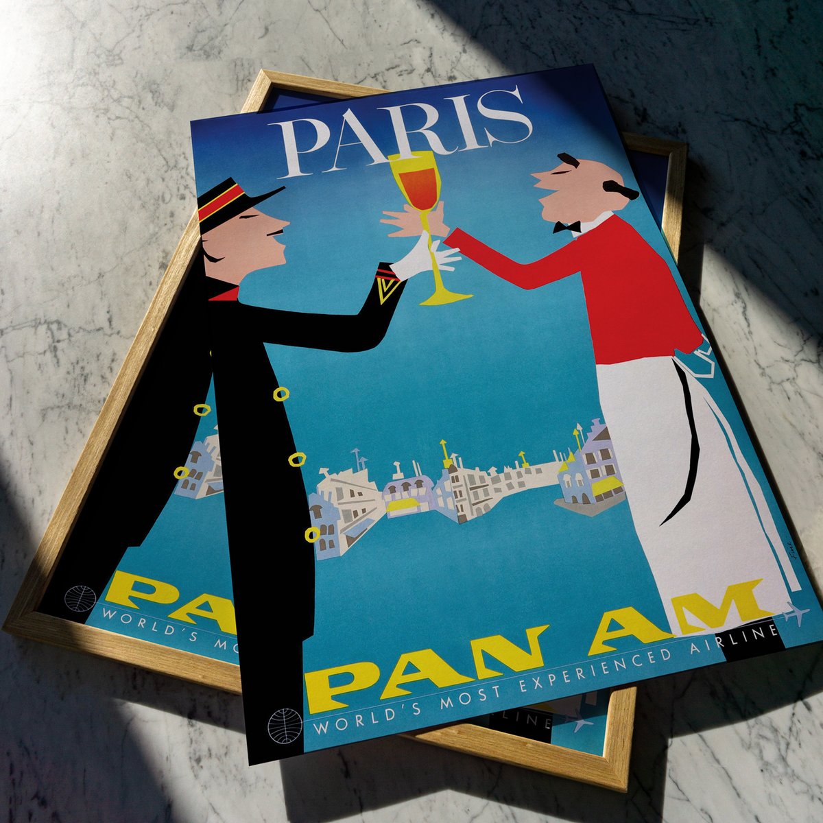 Paris - Pan Am | Aaron Fine - 1963 | Travel Poster | Vintage Poster ...