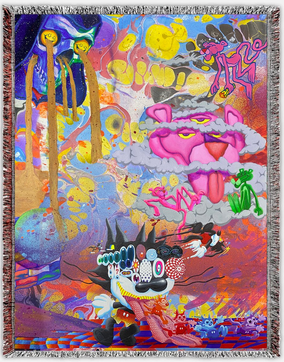 Reginald Péan — Return to Acid Beach Part 3 woven blaket PREORDER