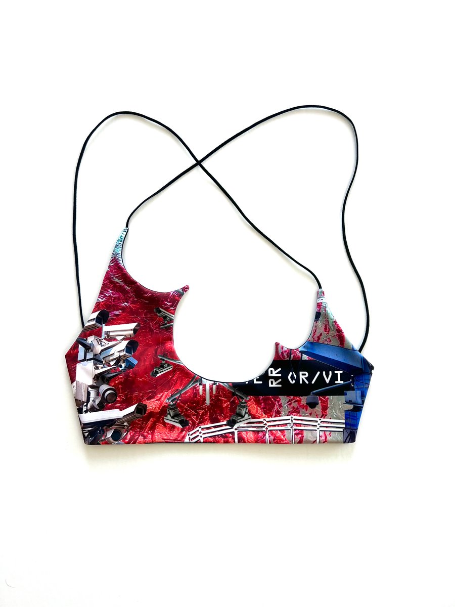 TERROR VISION - Paranoid’ Tech Morphosis reversible bra top (red ...