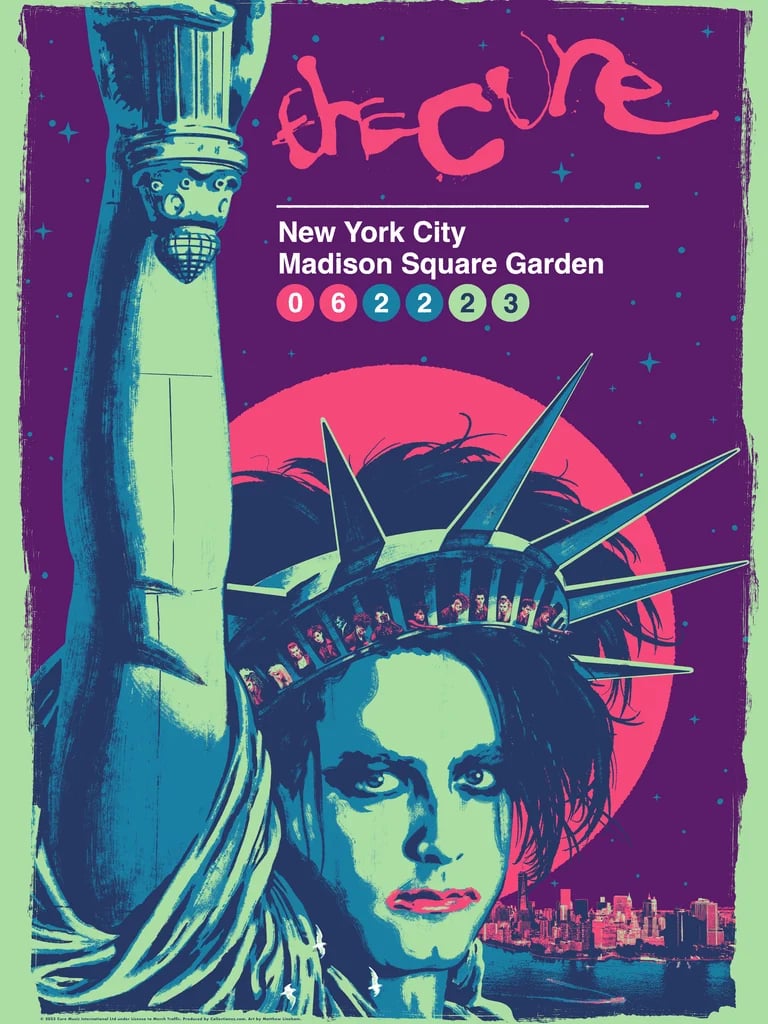 The Cure – NYC Event Poster June 22 – Colorway 1 | M. Lineham Art