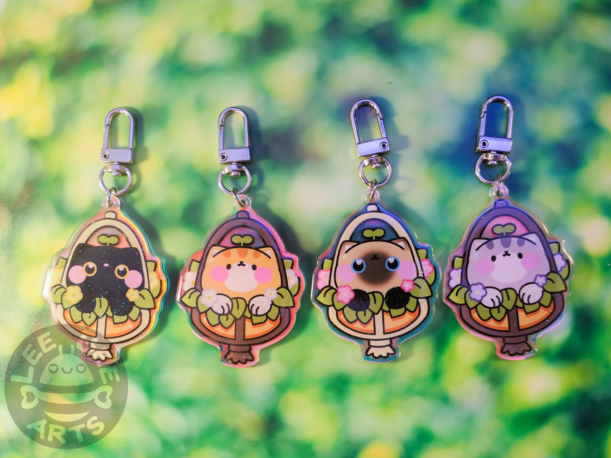 Sprout Keychains: Cats | Lee Bee Arts