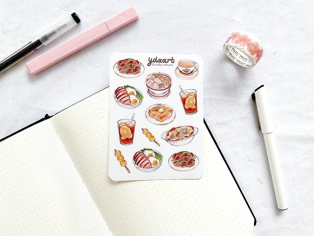 HK Diner Sticker Sheet | ydxart