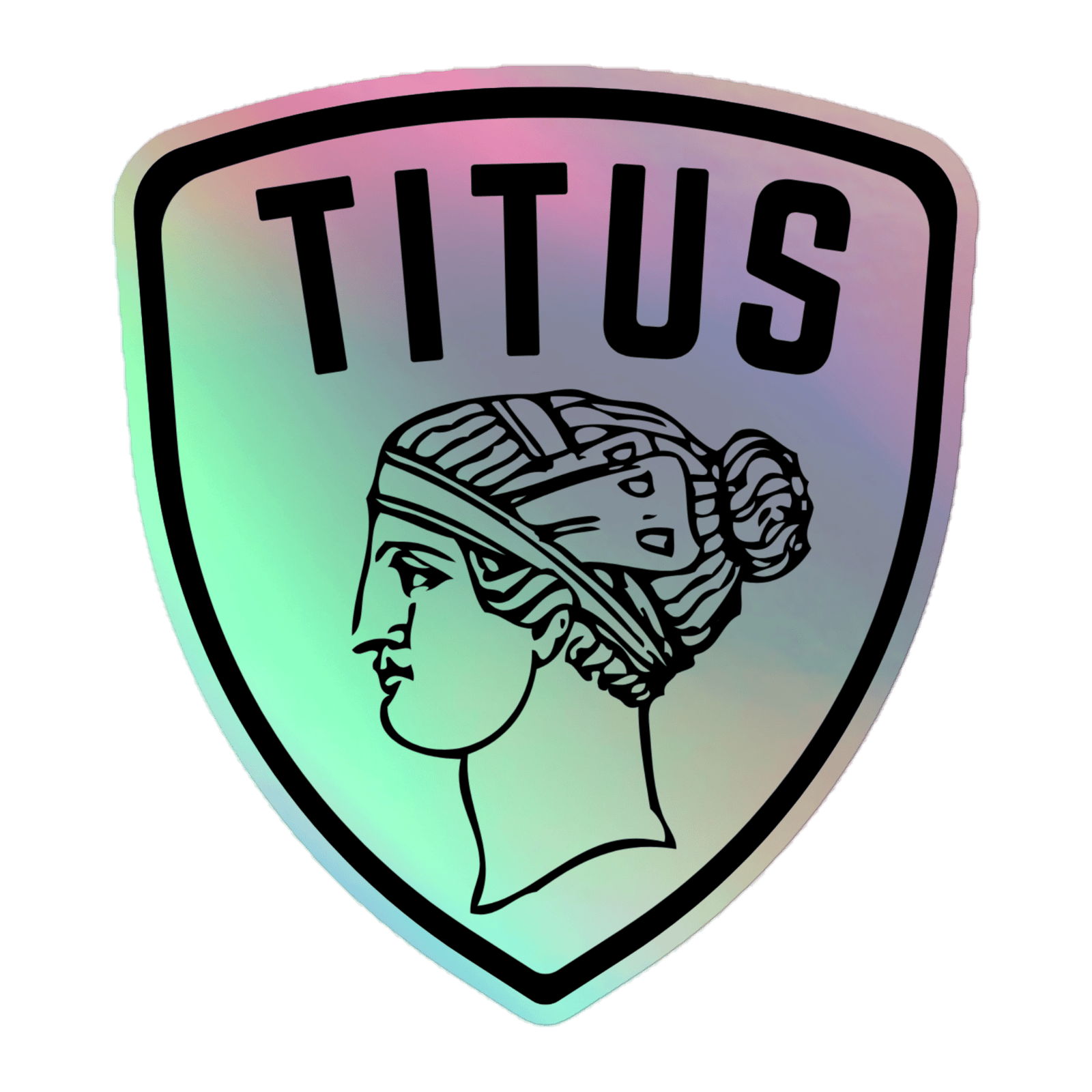 Titus Shield Gladiator Holographic Stickers | Titus Empire