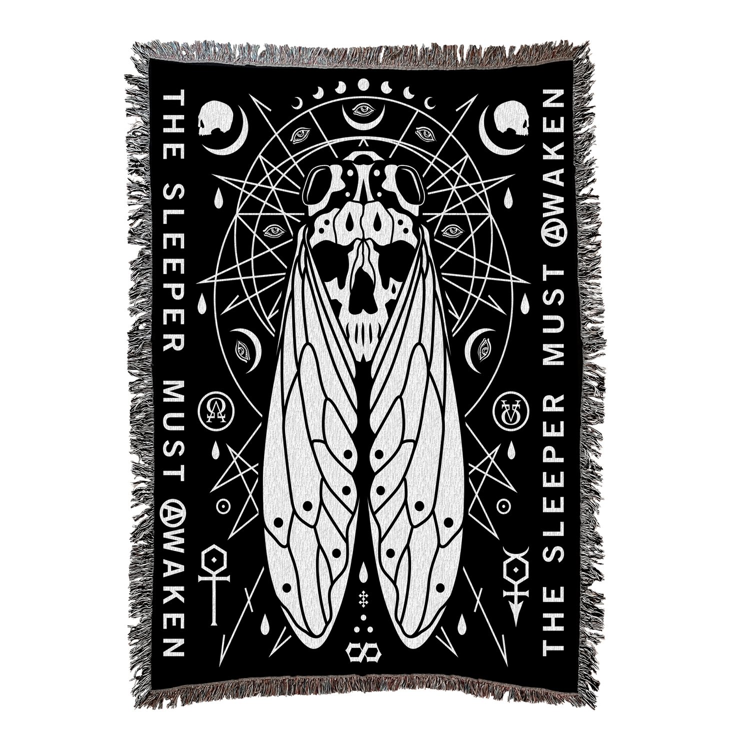 Deaths Head Cicada Blanket Bird Ov Prey