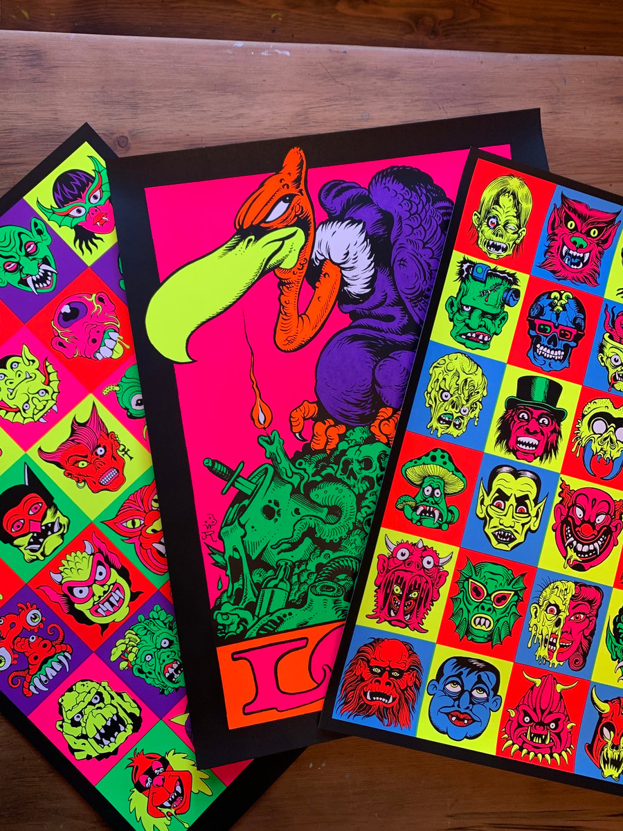 All Three Blacklight Posters Jeff Rassier