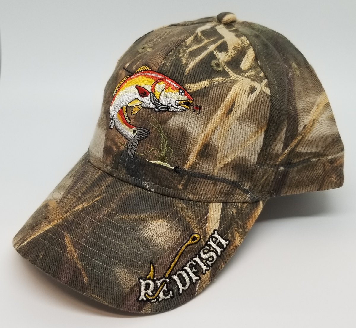 Just Hook 'Em Camo Redfish Cap | Just Hook 'Em