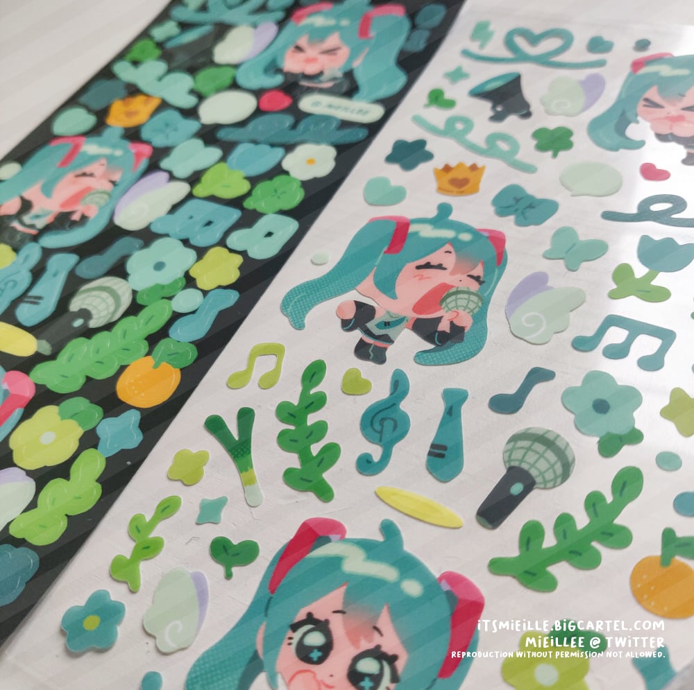 [VOCALOID] Hatsune Miku Deco Style Sticker Sheet | itsmieille's shop!