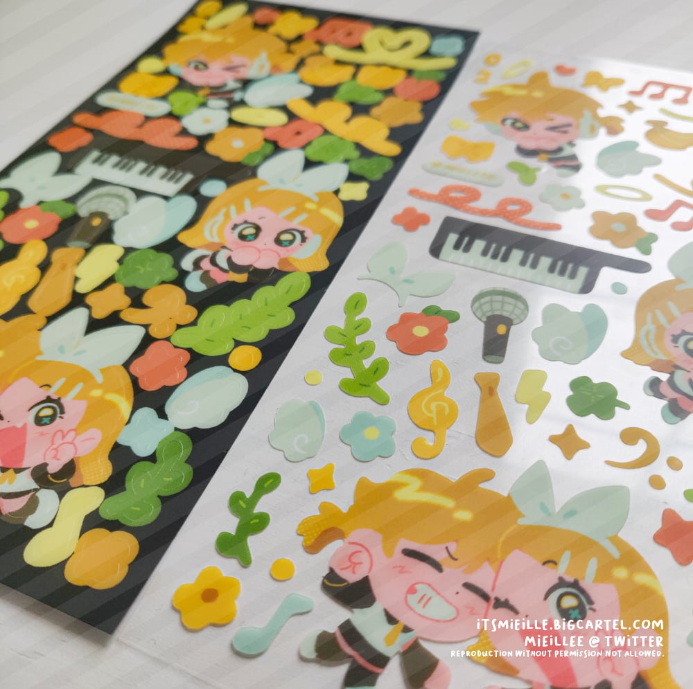 [VOCALOID] Kagamine Rin/Len Deco Style Sticker Sheet | itsmieille's shop!