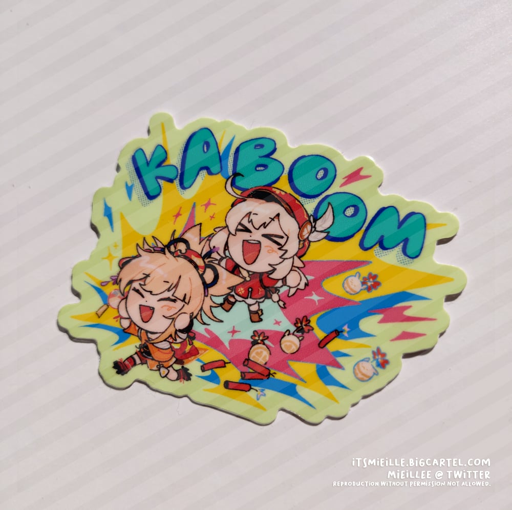 [GENSHIN] Kaboom Vinyl Diecut Sticker | itsmieille's shop!