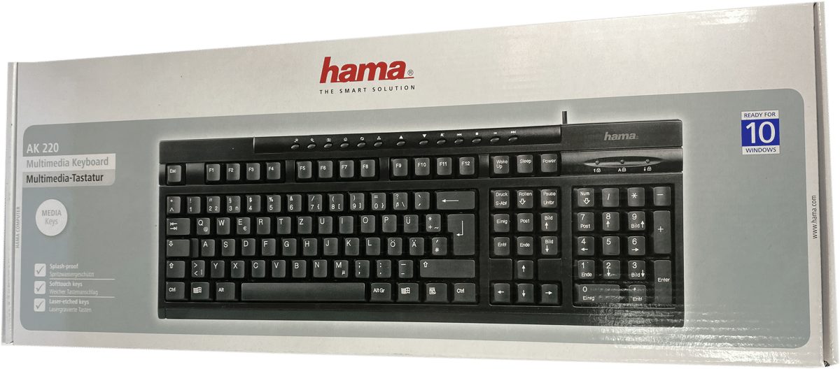 Hama AK 220 Multimedia-Keyboard (Tangentbord) | Ingenjörskopia Norrtälje