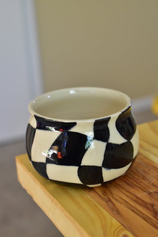 Wiggle Checker Cup - A27 8oz | Painted&Plain