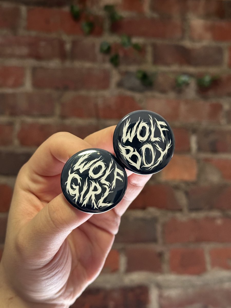 wolf girl/boy buttons | Saltnox