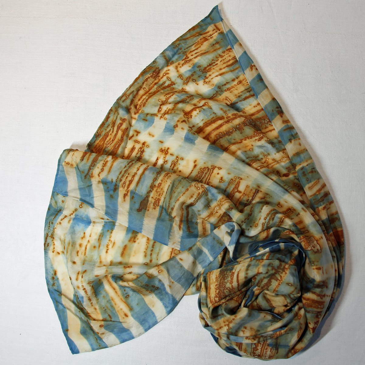 Elemental - Rust and Indigo silk scarf | morgenbardati