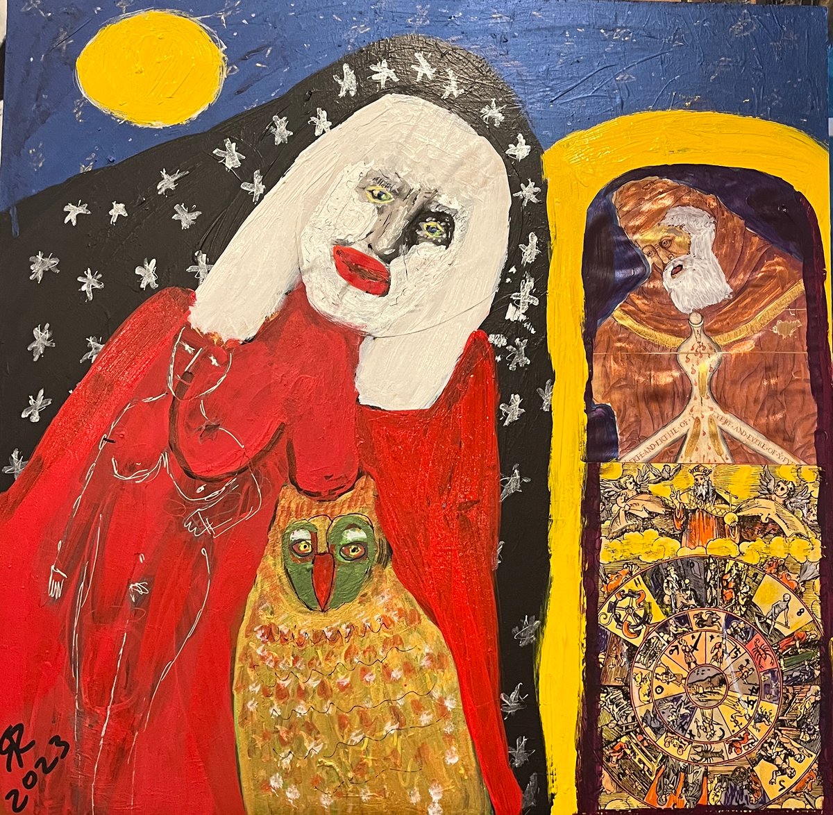 Crone & The Alchemist | Bonewoman Outsider Art by Reda Rackley