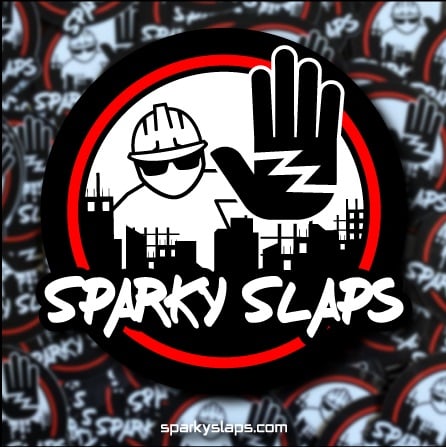 Sparky Slaps Logo | Sparky Slaps Electrician Stickers and Education
