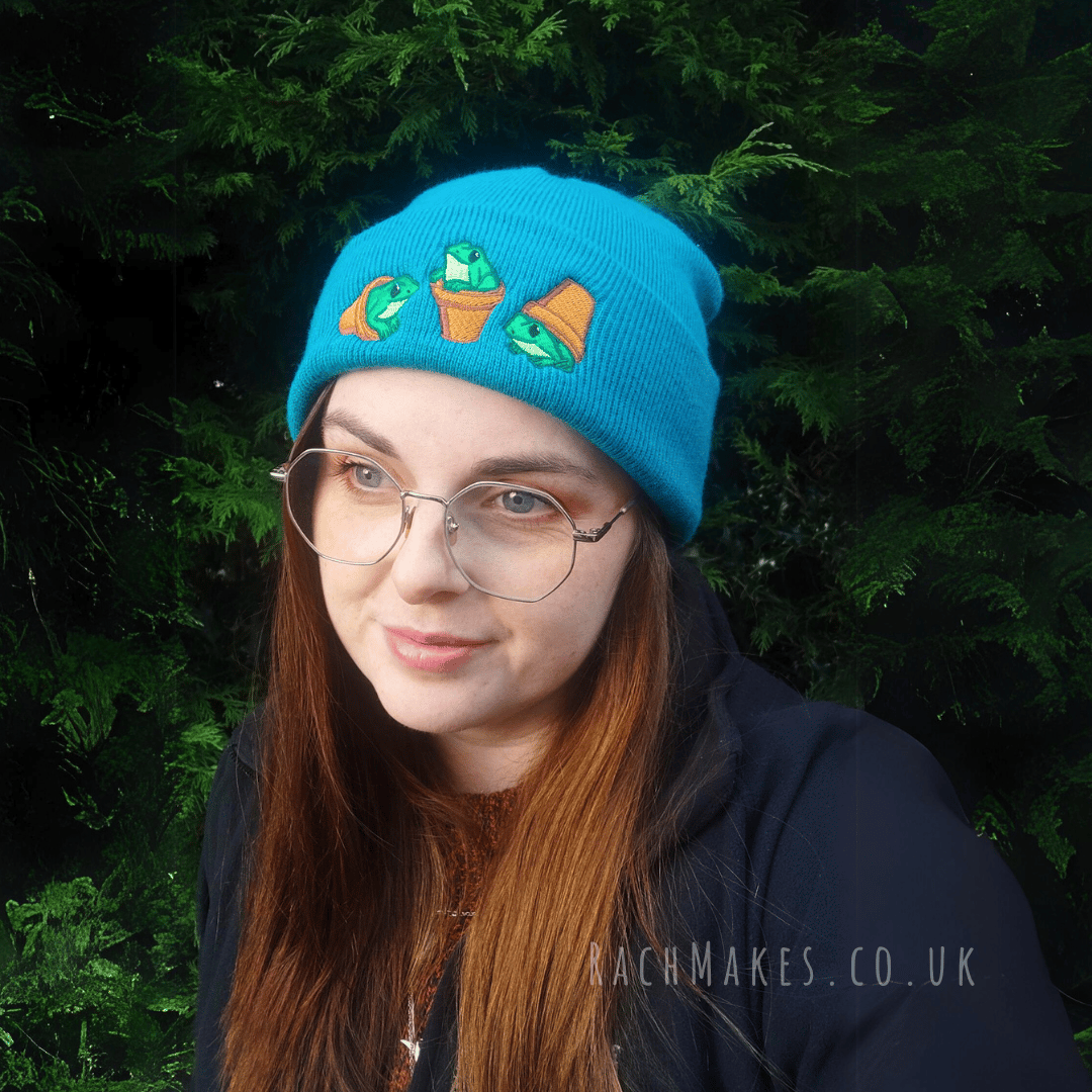 Flowerpot Frog Beanie Hat | rachmakes