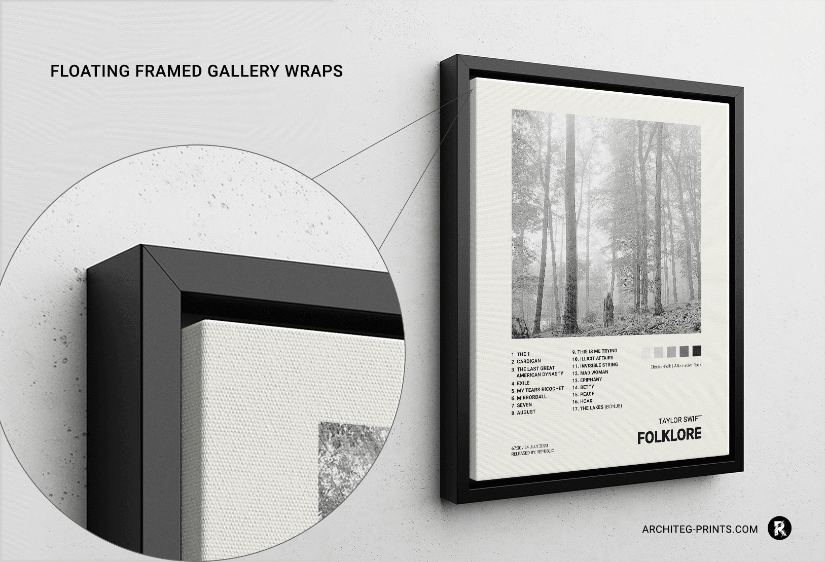 Taylor Swift - Folklore Album Cover Poster | Architeg Prints