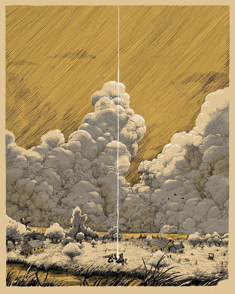 A Burial (Art Print - Yellow) | Dave Kloc