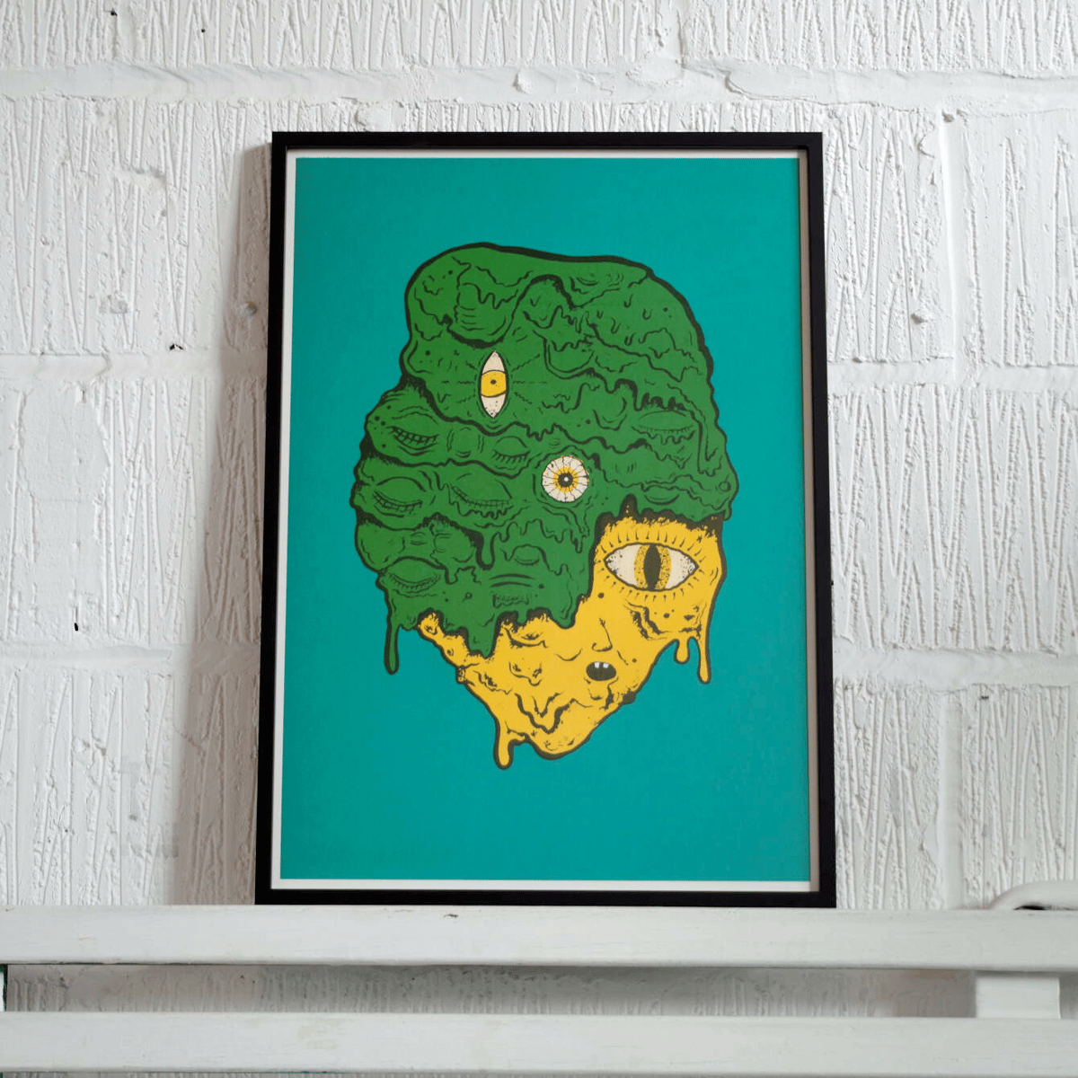 Slime Head - A2 screen print | Emily Chappell