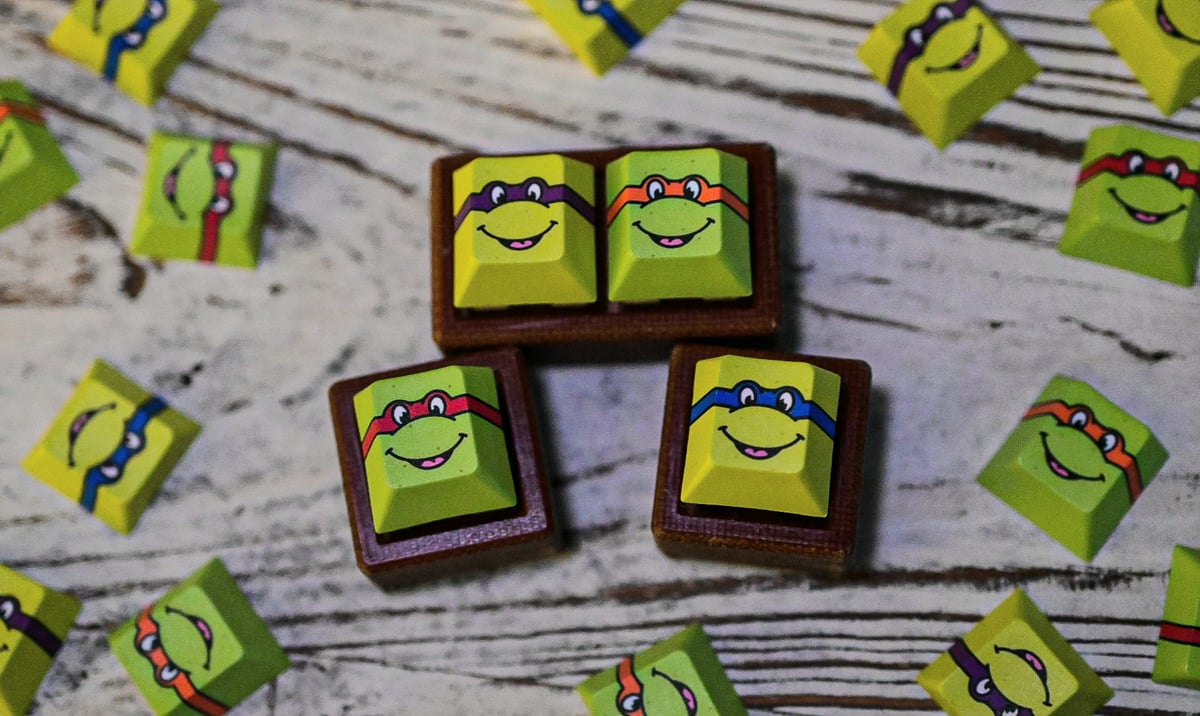 TEENAGE MUTANT NINJA TURLES KEY CAP SET | Coqui Creations Threads