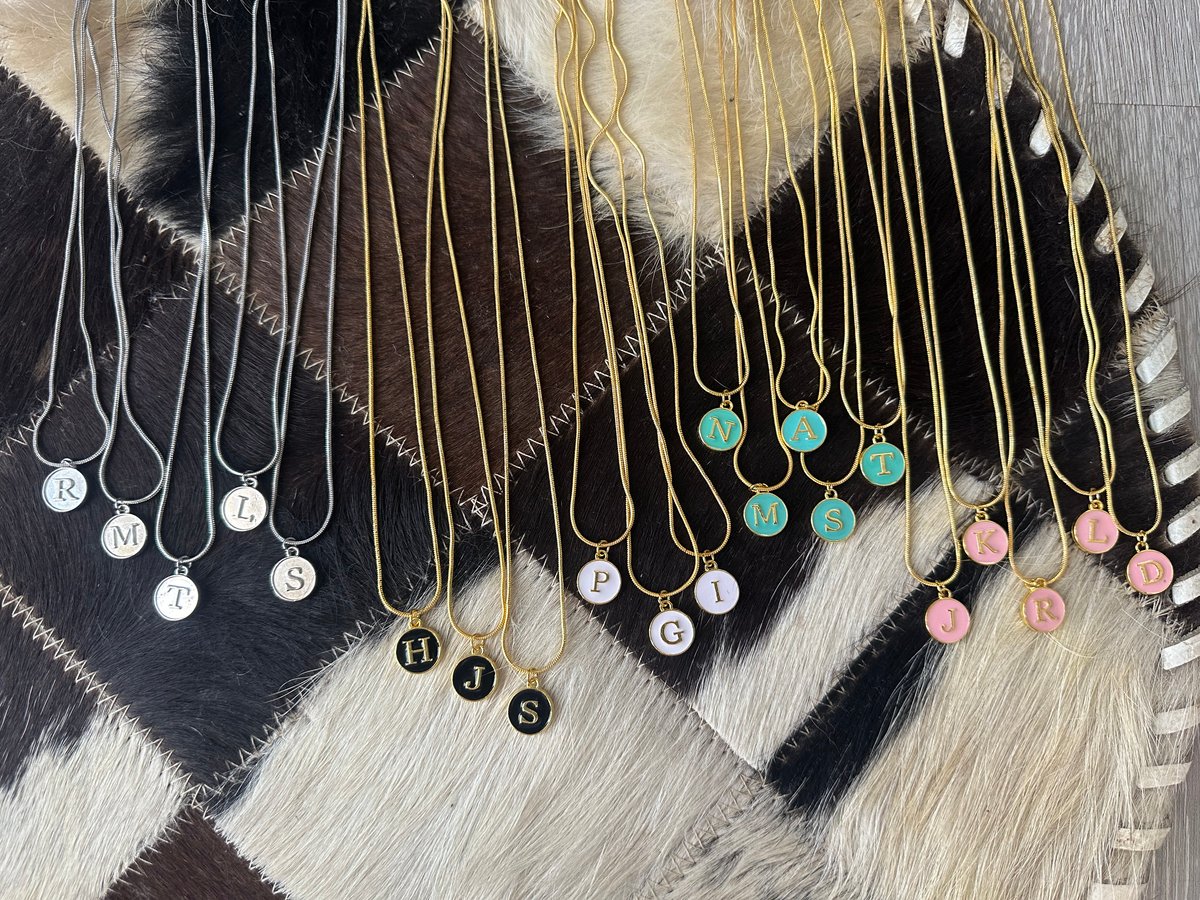 Painted Gems — Artic initial necklace