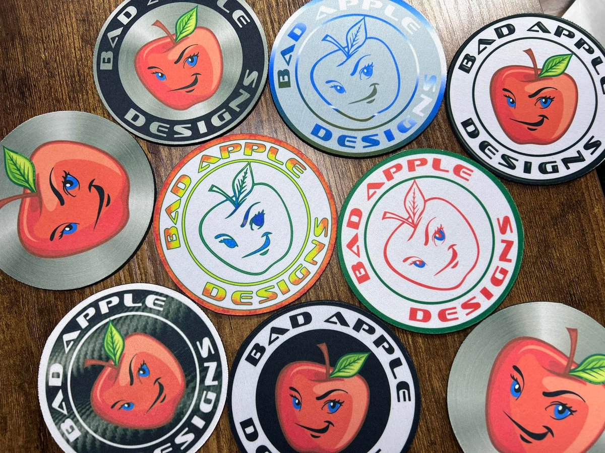 CUSTOM COASTERS (4) | Bad Apple Designs