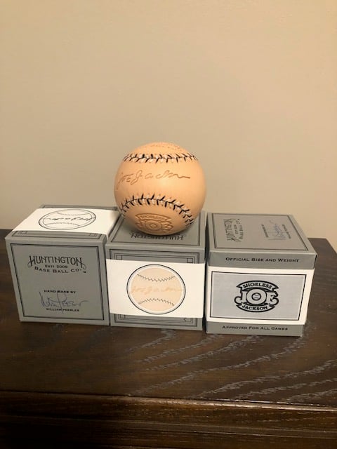 Joe Jackson Replica Signature Huntington Baseball - TAN | Shoeless Joe ...