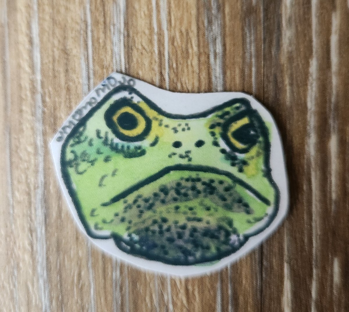 Grumpy frog sticker | Momomoj0