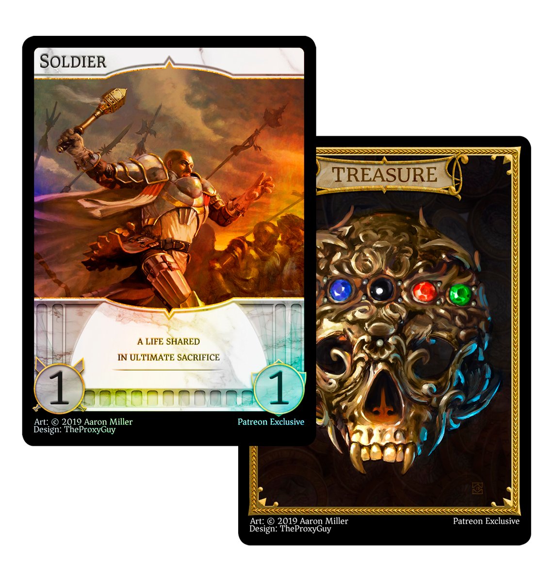 Soldier/Treasure Double Sided Token | cardsbyprox