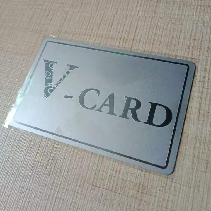 Stainless Steel Metal V - Card | The NPass Store