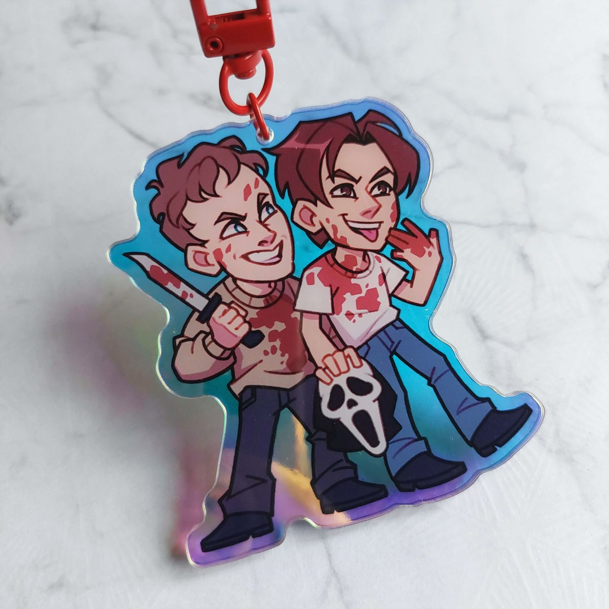 Scream Billy & Stu charm | Tinymintywolf