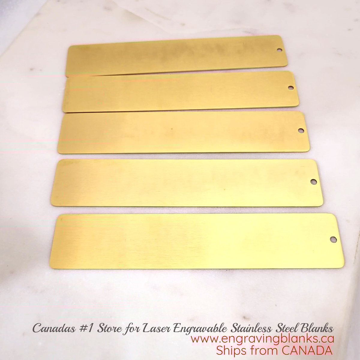 Engravable Yellow Gold Bookmark Laser Engravable Blanks | Laser ...