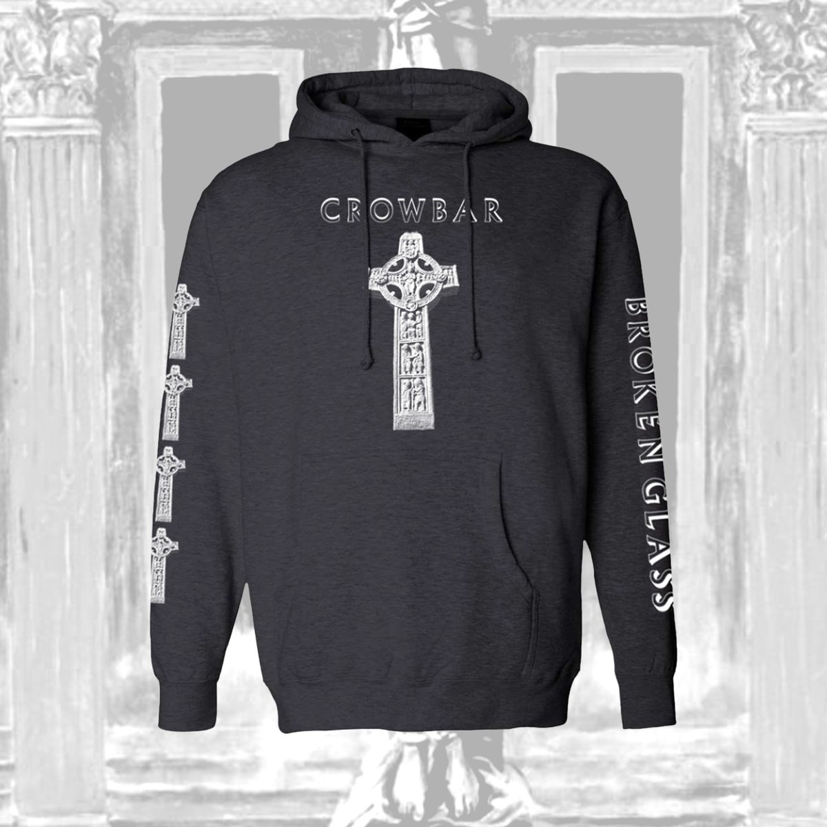 CROWBAR "CROSS" CHARCOAL PULLOVER HOODED SWEAT SHIRT | Martyr Hardcore ...
