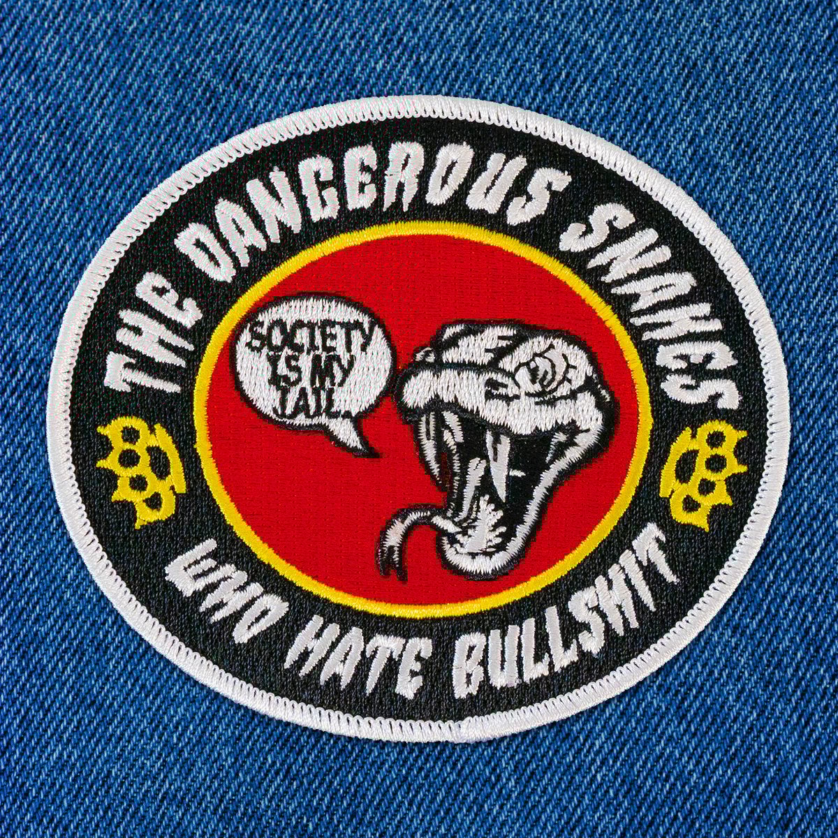 Dangerous Snakes Who Hate Bullshit "Society Is My Jail" Patch | MrDaveHill